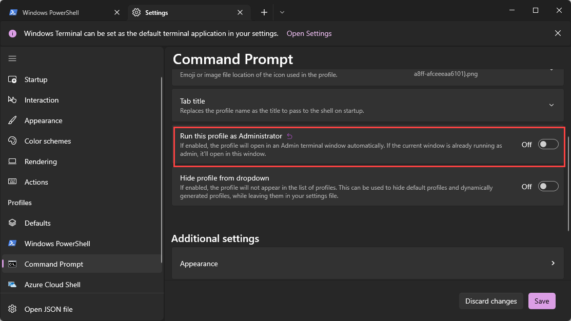Lancer votre Terminal Windows automatiquement en administrateur bientôt ...